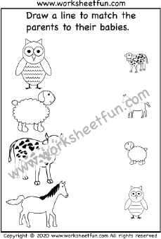Animal Mothers and Babies – One Worksheet / FREE Printable Worksheets ...