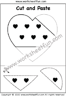 Cut and Paste Shapes – Heart – One Worksheet / FREE Printable ...