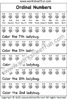 Ordinal Numbers – One Worksheet / FREE Printable Worksheets – Worksheetfun