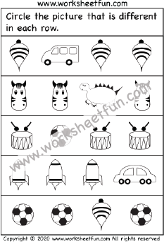 Same and Different – One Worksheet / FREE Printable Worksheets ...