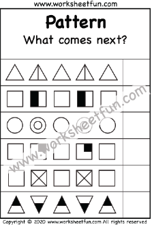 Pattern – What comes next? – One Worksheet / FREE Printable Worksheets ...