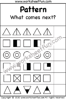 Pattern – What comes next? – One Worksheet / FREE Printable Worksheets ...