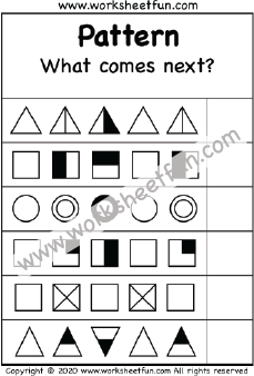 Pattern – What comes next? – One Worksheet / FREE Printable Worksheets ...