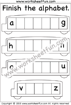 Missing Letters Worksheet / FREE Printable Worksheets – Worksheetfun