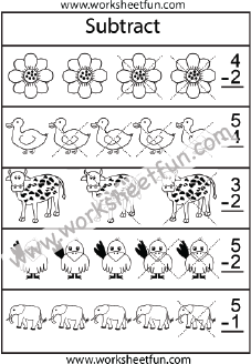 Subtraction Within 5 – One Worksheet / FREE Printable Worksheets ...
