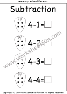 Subtraction Within 5 – One Worksheet / FREE Printable Worksheets ...