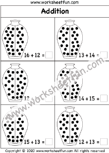 Addition Within 30 – One Worksheet / FREE Printable Worksheets ...
